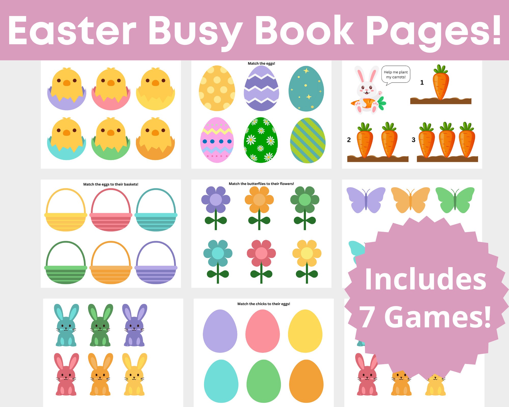 Easter Busy Book. Easter Busy Binder. Easter Worksheets for Toddlers ...