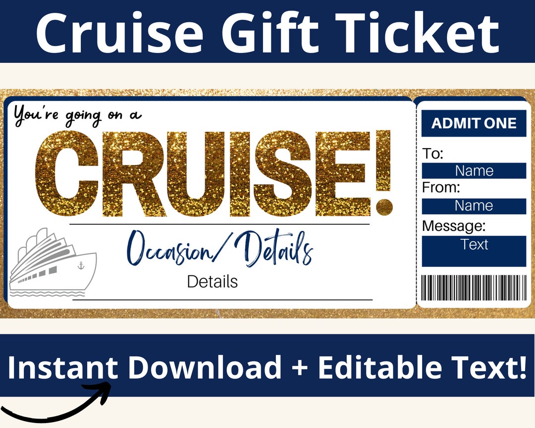 Cruise Ticket Template. Cruise Voucher. Cruise Boarding Pass. Cruise ...