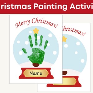 Snowglobe Handprint. Christmas Handprint Craft. Christmas Handprint Art ...