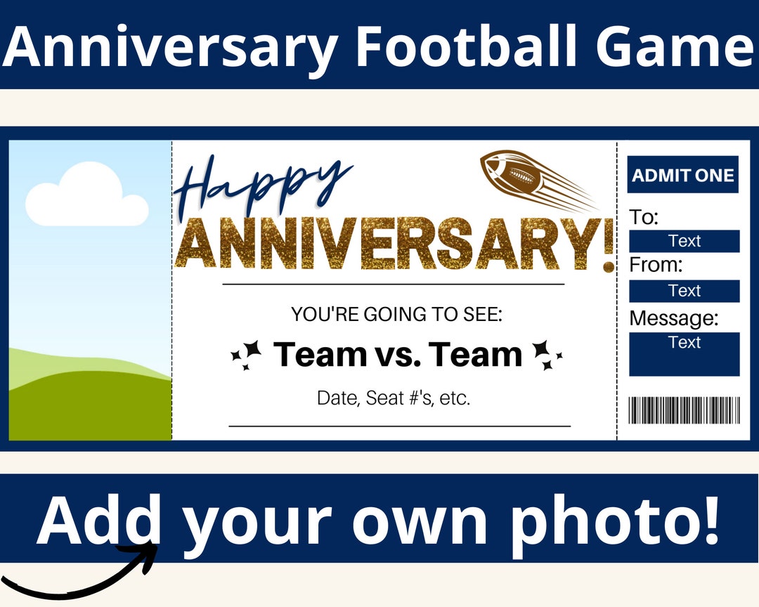 Football Ticket. Football Game Tickets. NFL Ticket Template. NFL Game ...