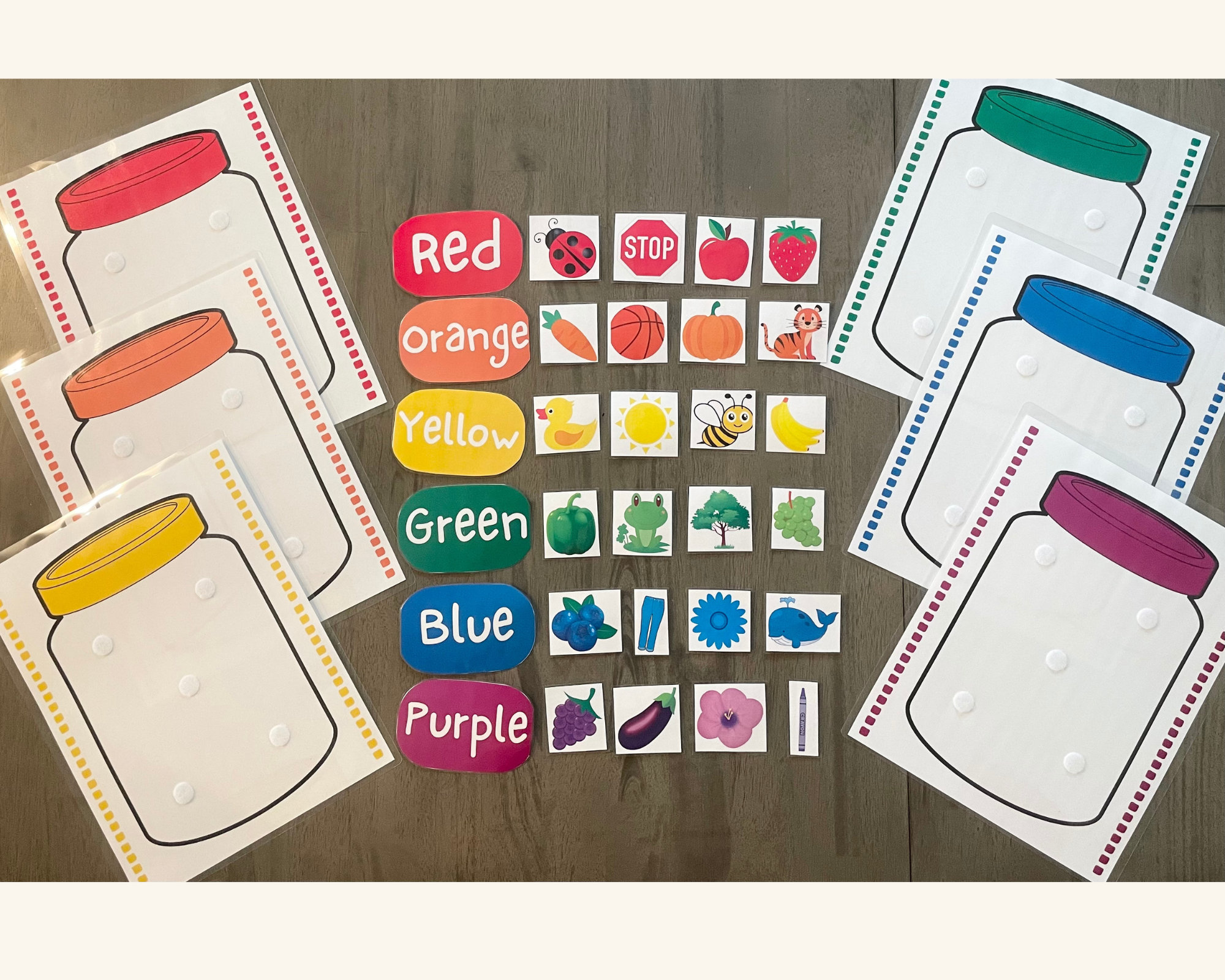 Color Sorting Printable, Color Matching Activity for Toddlers ...