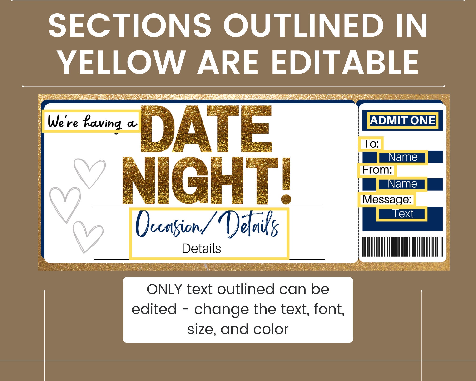 Date Night Coupon Template. Date Night Tickets. Date Coupons. Date ...