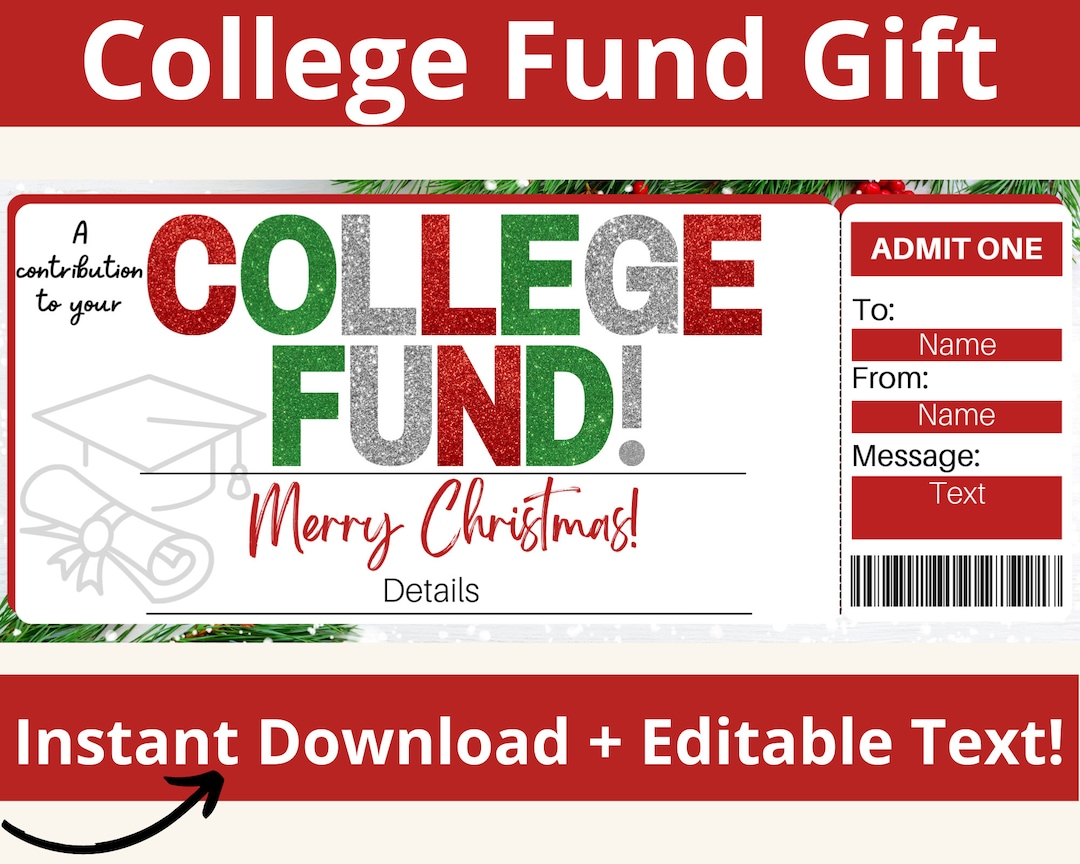 College Fund Certificate. College Savings. Graduation Money Gifts. 529 ...