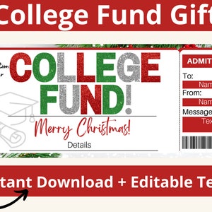 College Fund Certificate. College Savings. Graduation Money Gifts. 529 ...