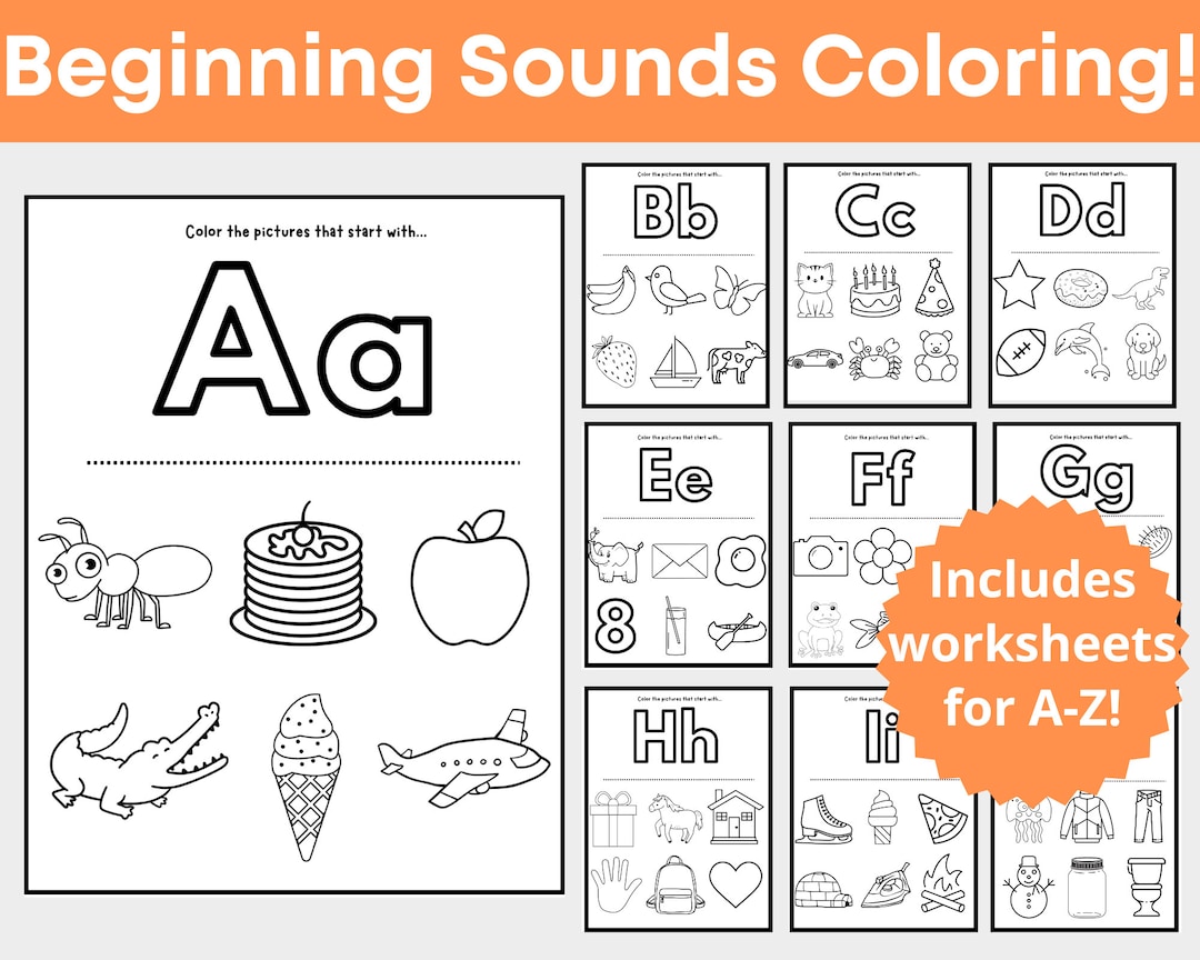 Letter Coloring Pages. Alphabet Coloring Pages. Beginning Sound ...