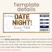 Date Night Coupon Template. Date Night Tickets. Date Coupons. Date ...