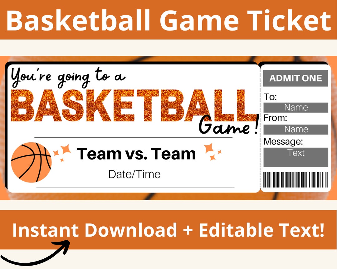 Basketball Game Tickets. Basketball Tickets. Basketball Ticket Voucher ...