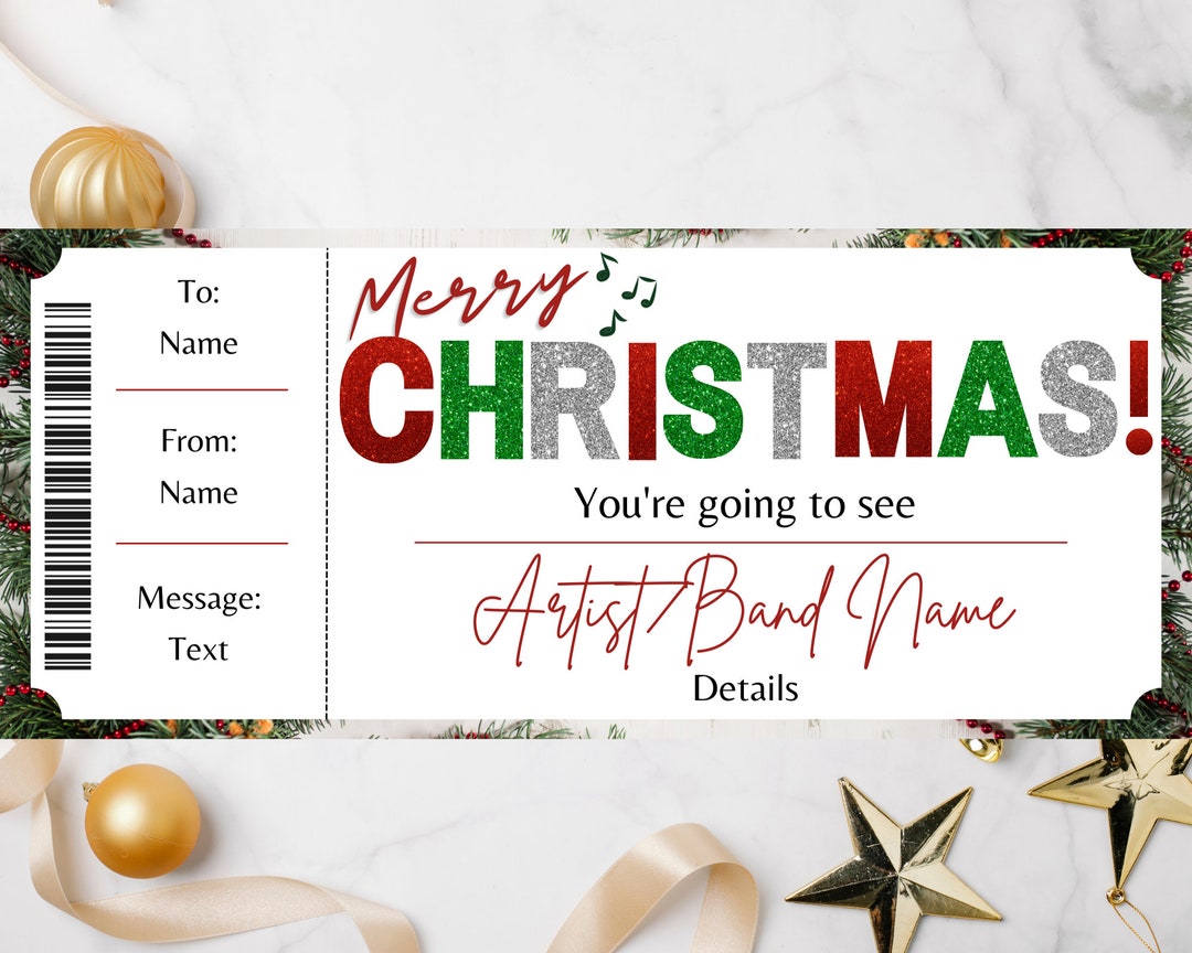 Christmas Concert Ticket. Christmas Concert Invitation. Concert Ticket ...