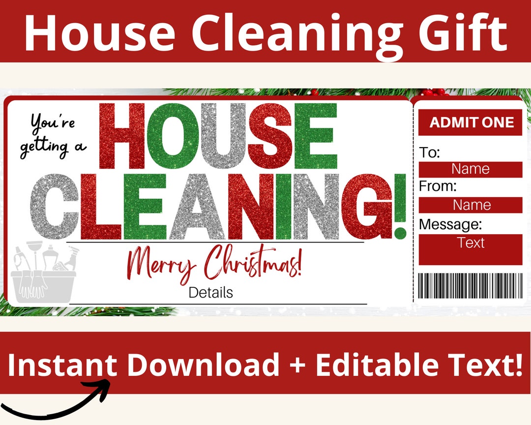 House Cleaning Gift Certificate. House Cleaning Coupon. House Cleaning ...