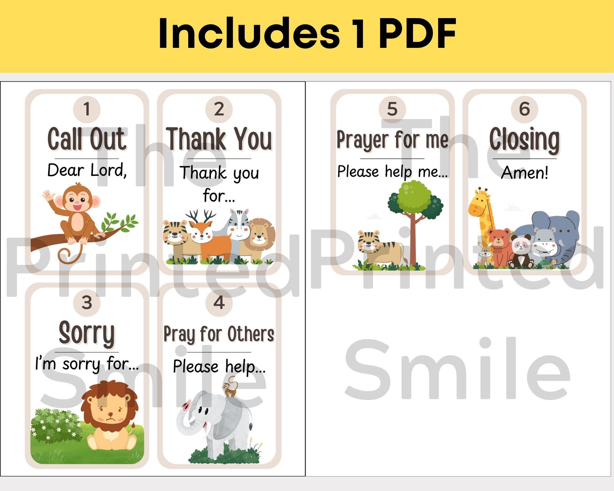 Prayer Cards for Kids Printable, How to Pray for Children, Kids ...