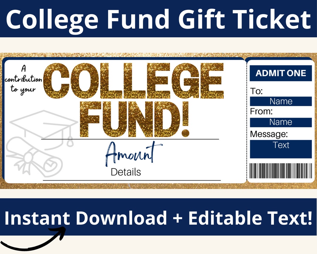 College Fund Certificate. College Savings. Graduation Money Gifts. 529 ...