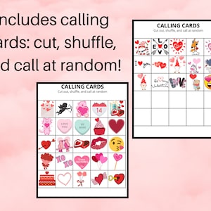 Valentines Day Bingo Cards for Kids. Valentines Bingo Cards. Valentines ...