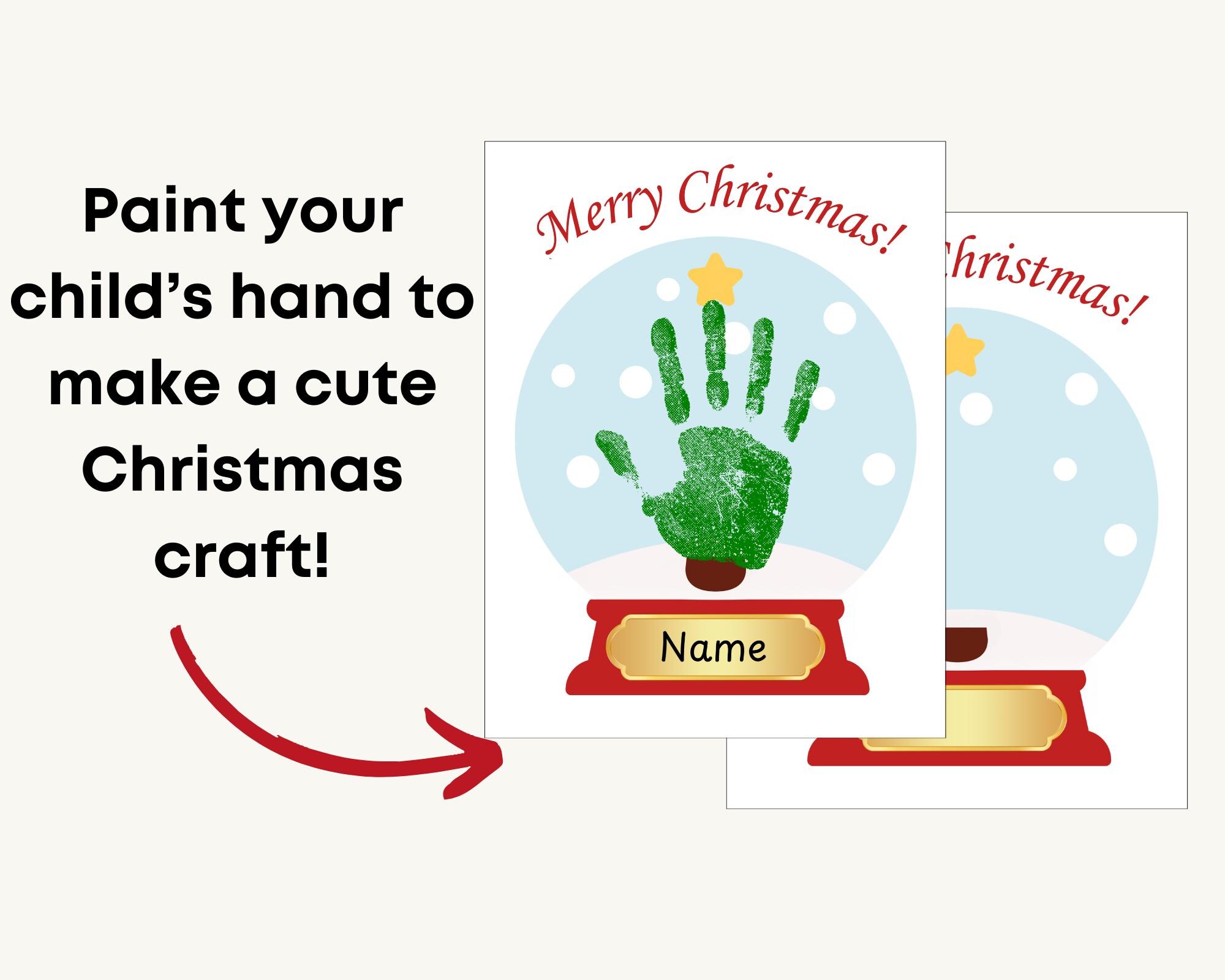 Snowglobe Handprint. Christmas Handprint Craft. Christmas Handprint Art ...