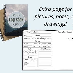 Hiking Log. Hiking Log Book. Hiking Tracker. Trail Log. Hiking Journal ...