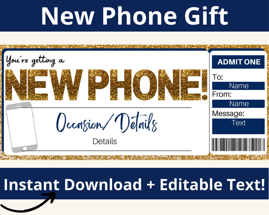 New Phone Gift Certificate. New Phone Ticket. New Phone Coupon. New ...