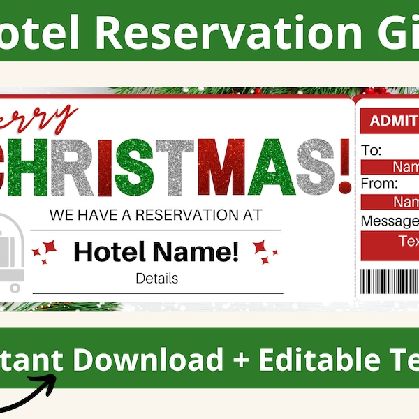 Hotel Reservation Ticket Template - Etsy