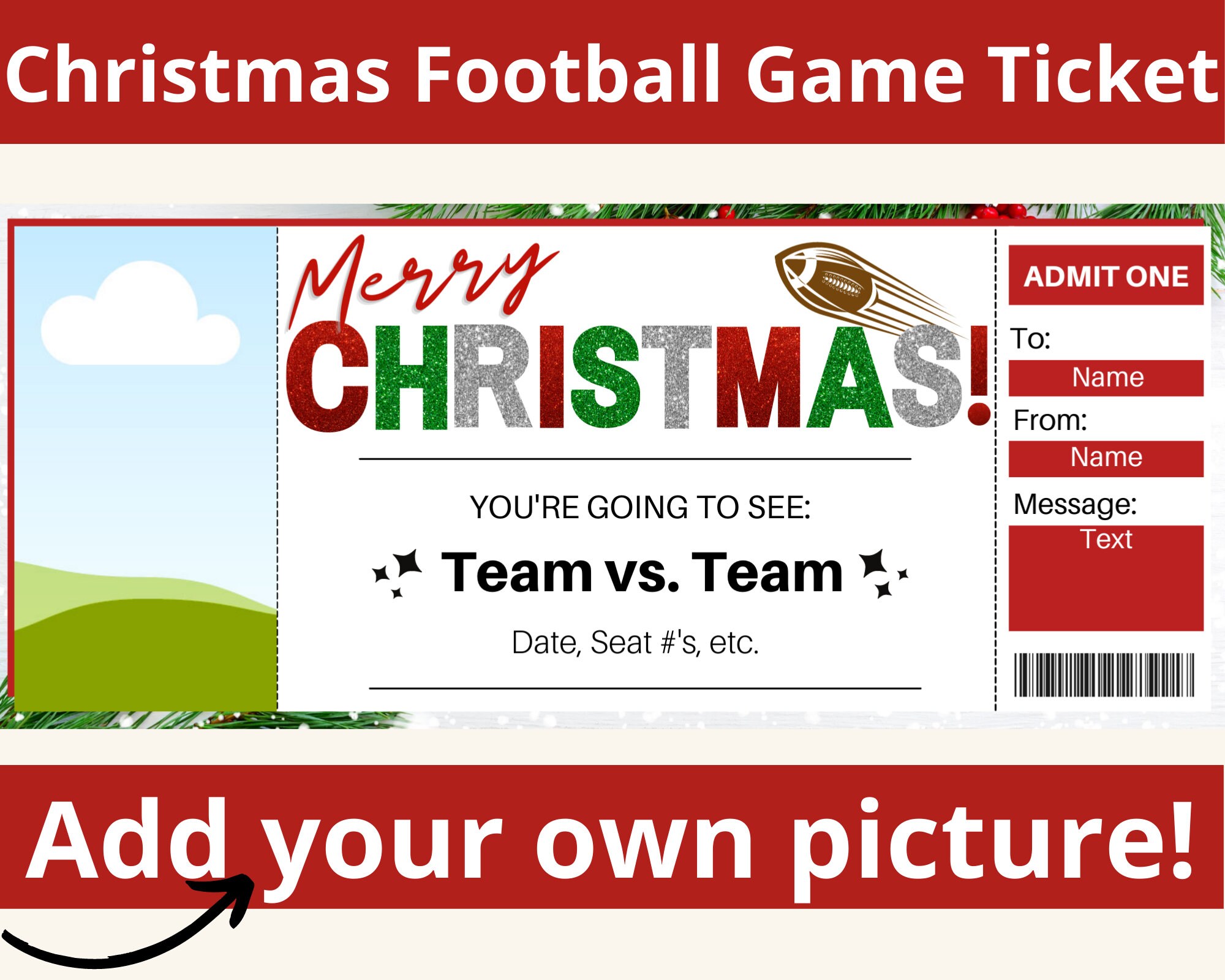 Nfl Football Ticket Template