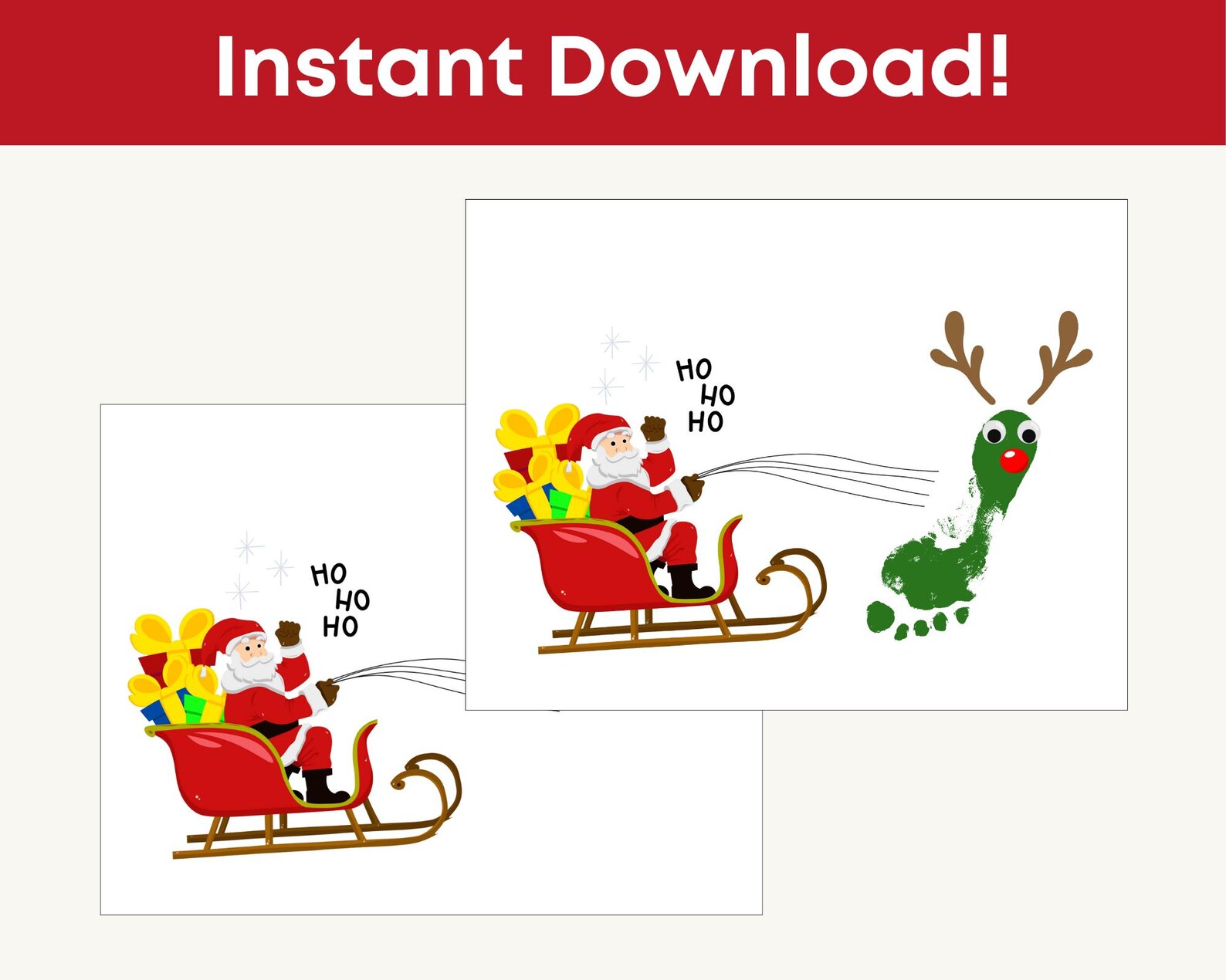 Santa Handprint Art. Christmas Handprint Craft. Christmas Handprint Art ...