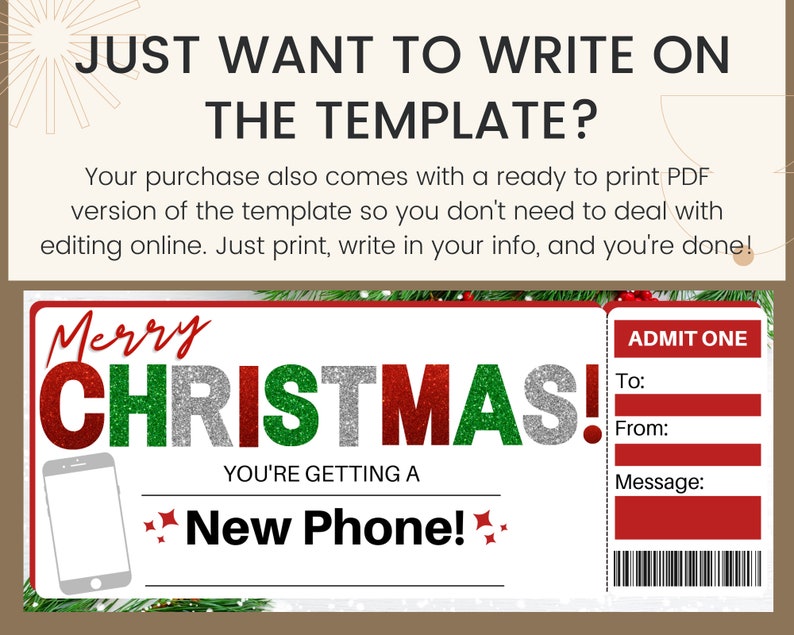 New Phone Gift Certificate. New Phone Ticket. New Phone Coupon. New ...
