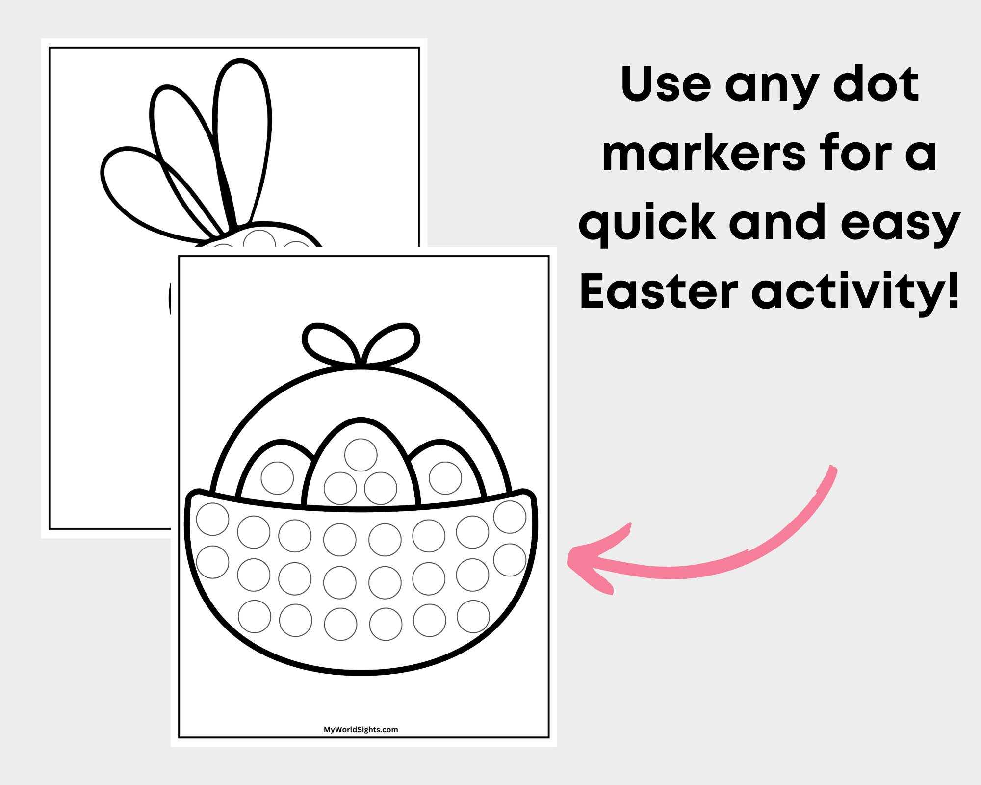 Easter Dot Marker Pages Printable, Do a Dot Activity Sheets, Easter ...