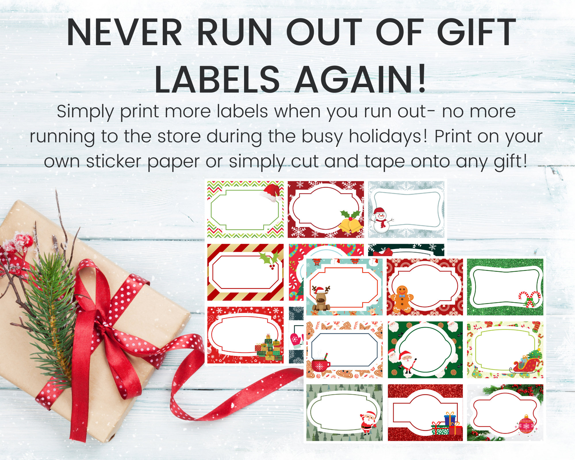 Christmas Gift Tags. Christmas Gift Labels. Christmas Labels. Gift ...