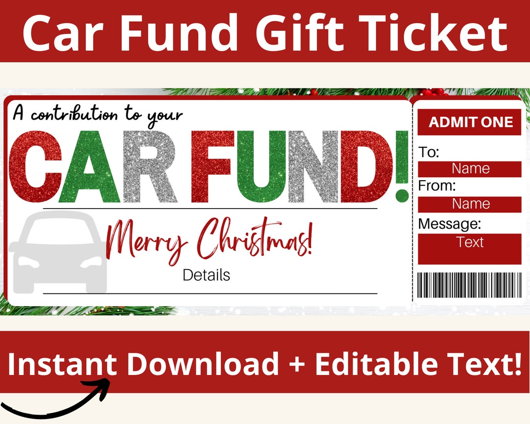 Car Fund Gift Certificate. New Car Gift. Car Fund Voucher. Car Fund ...