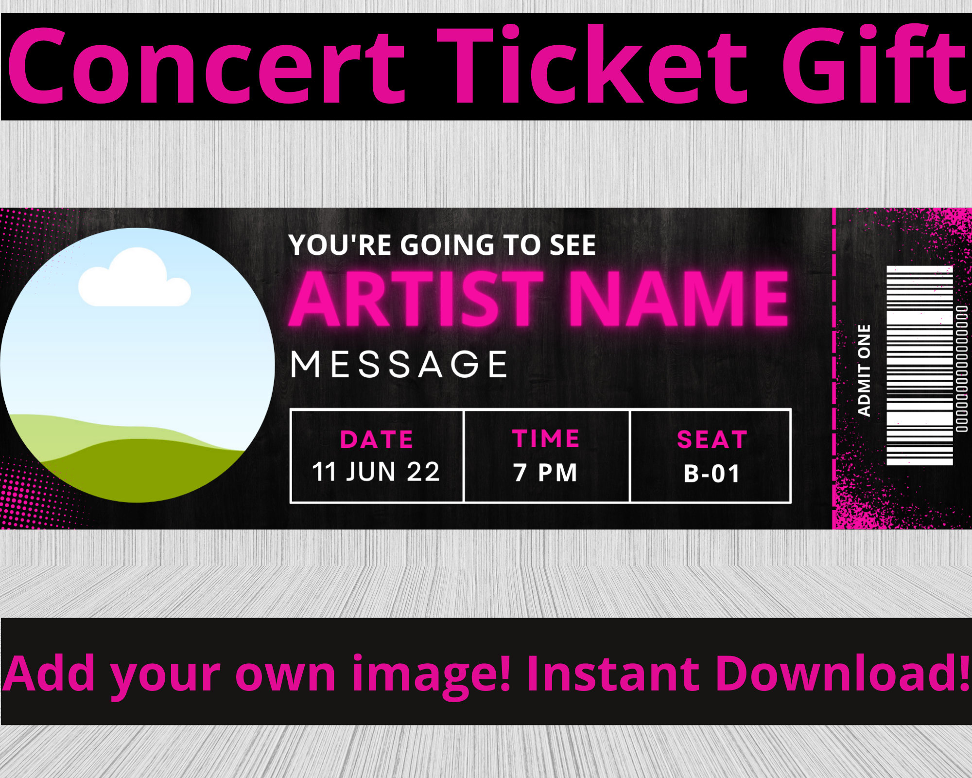 Concert Ticket Template Psd