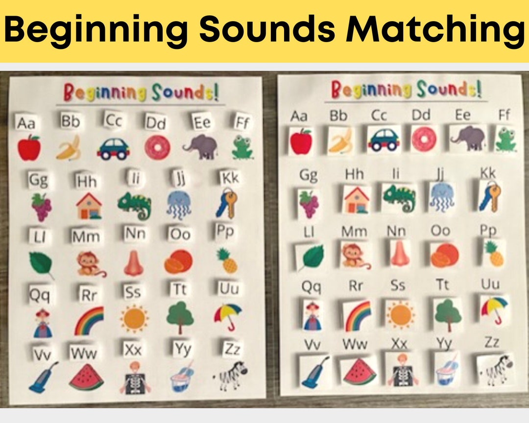 Beginning Sound Worksheet. Letter Sounds. Learning to Read. Preschool ...