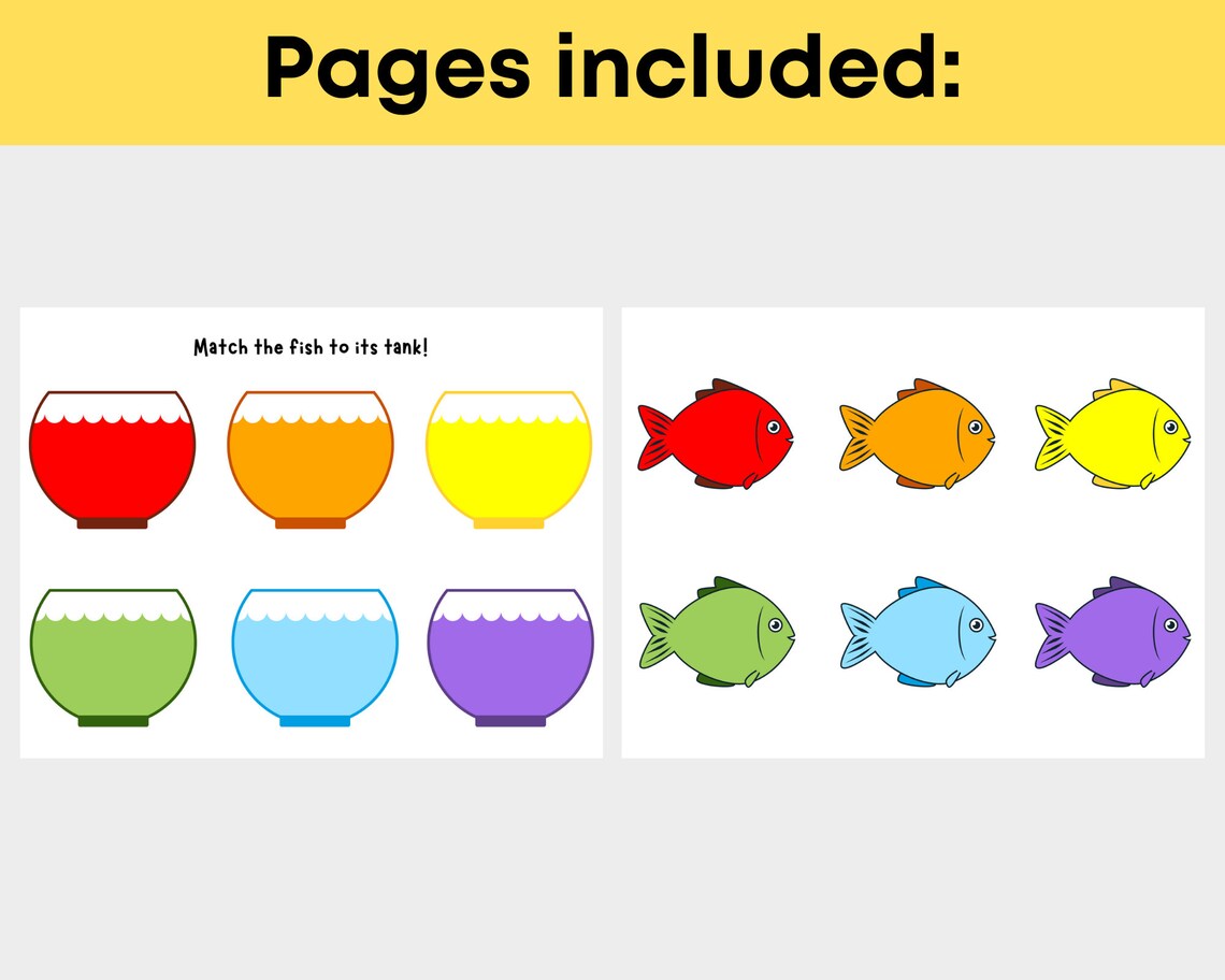 Color Matching Printable. Color Matching for Toddlers. Color Matching ...