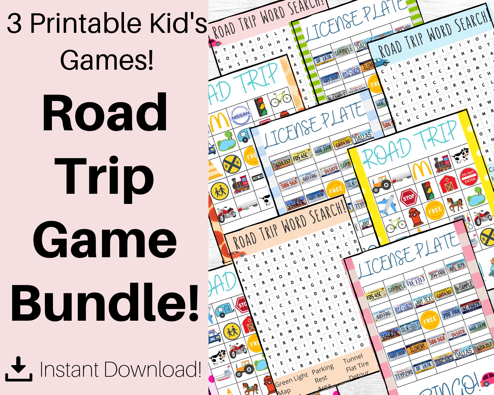 Road Trip Games. Travel Gifts for Bloggers. Road Trip Bingo | Etsy