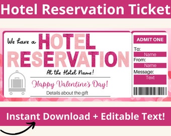 Hotel Stay Ticket - Etsy