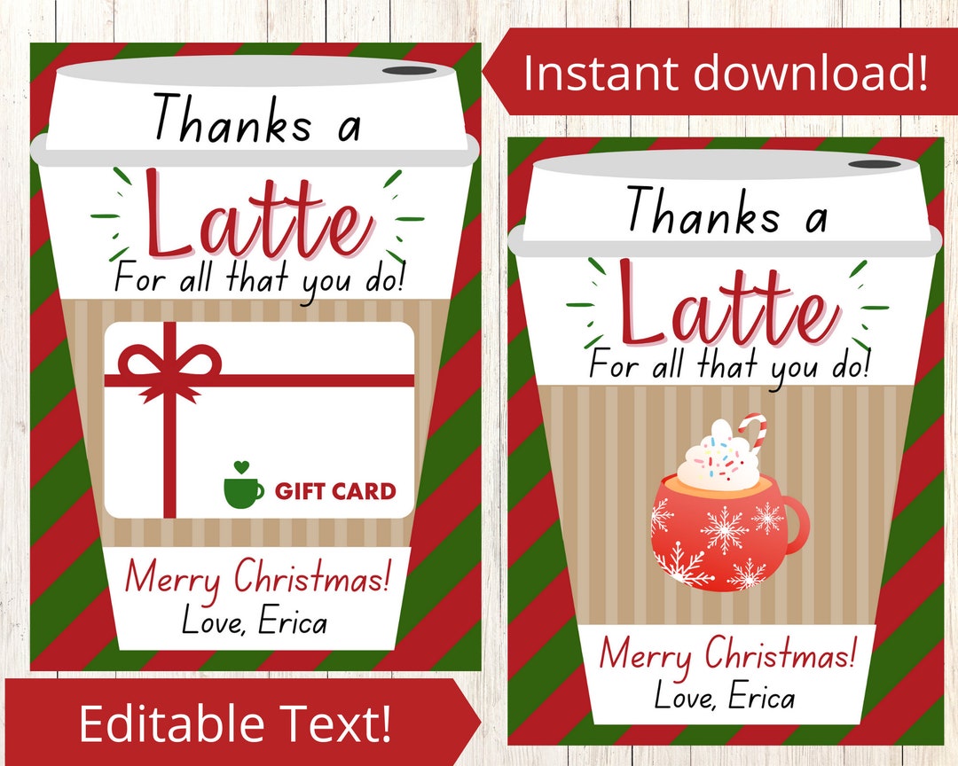 Gift Card Holder Christmas. Coffee Gift Card Holder. Coffee Gift Card ...