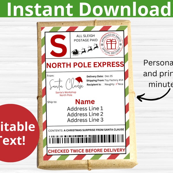 North Pole Mail - Etsy