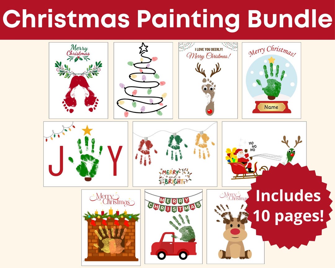Christmas Handprint Craft Bundle. Christmas Handprint Art. Christmas ...