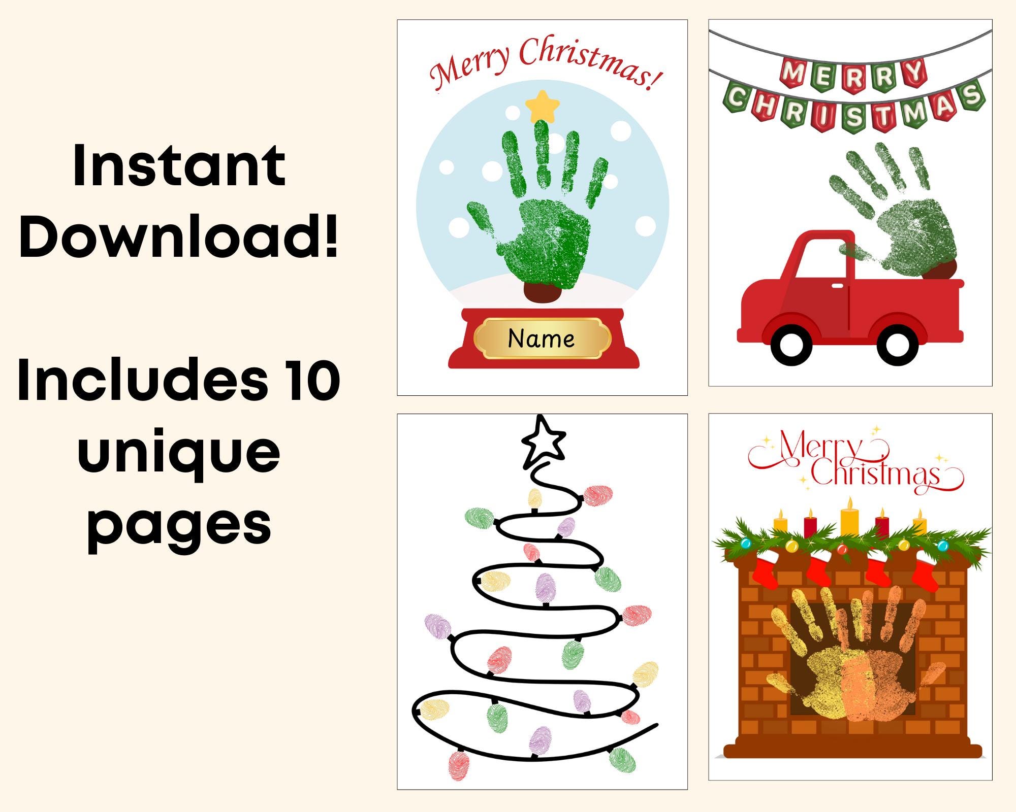 Christmas Handprint Craft Bundle. Christmas Handprint Art. Christmas ...