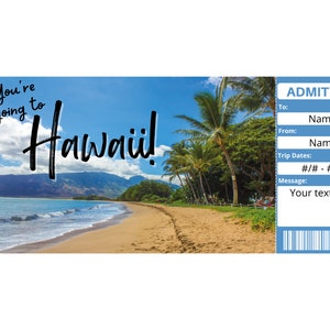 Hawaii Ticket. Hawaii Boarding Pass. Hawaii Trip Ticket. Hawaii Trip ...