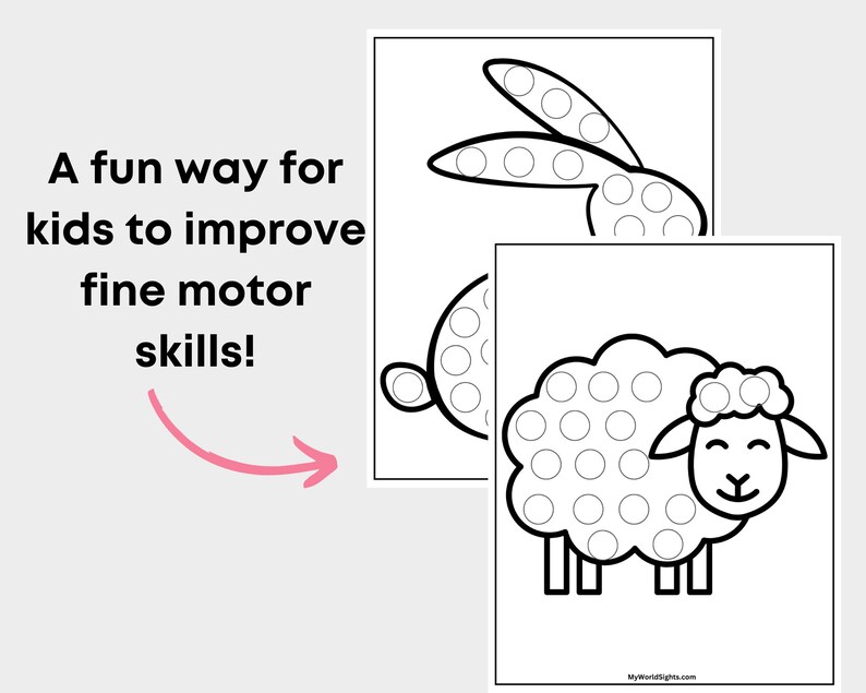 Easter Dot Marker Pages Printable, Do a Dot Activity Sheets, Easter ...
