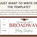 Christmas Broadway Show Gift. Broadway Ticket Template. Musical Ticket ...