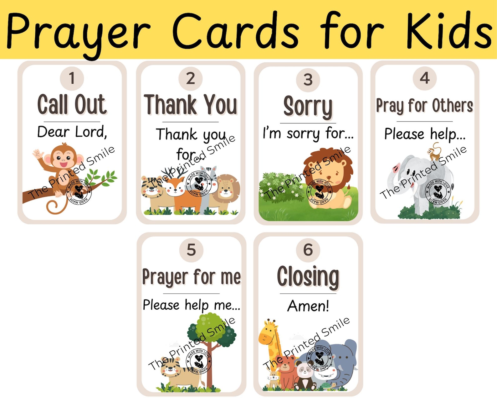 Prayer Cards for Kids. How to Pray for Kids. Praying for Children. Kids ...