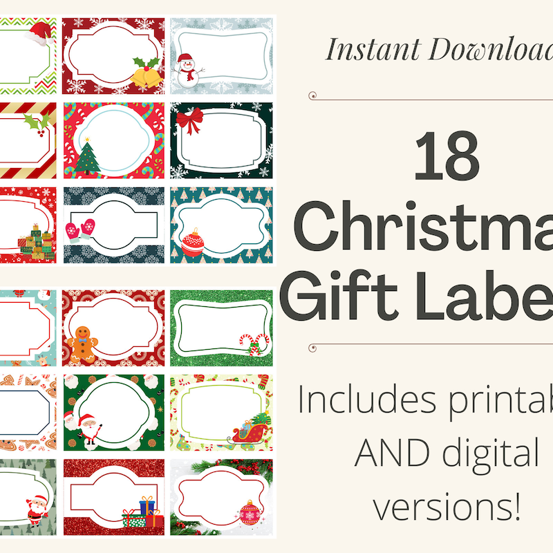 Small Tags Christmas Square - Etsy UK