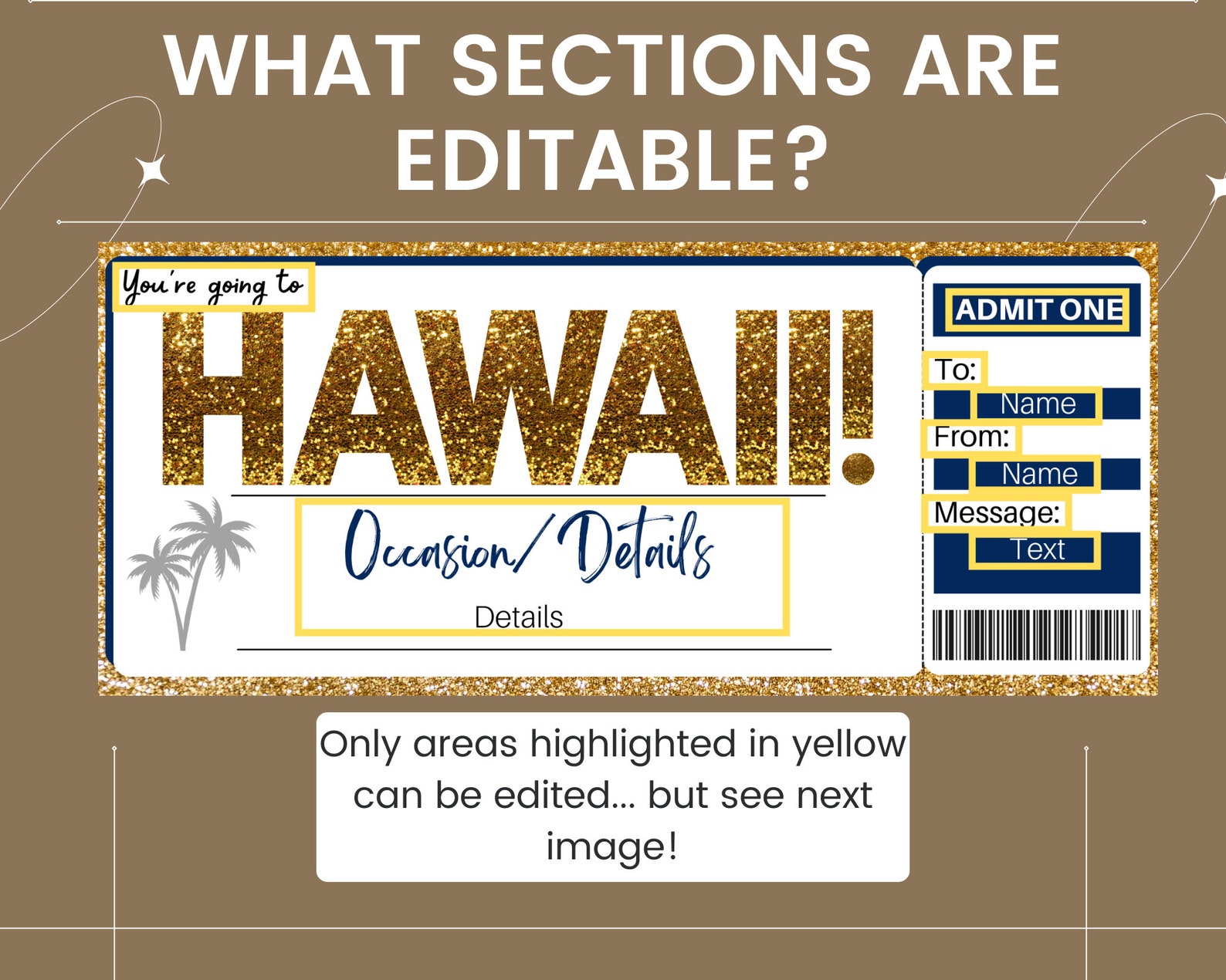 Hawaii Ticket. Hawaii Boarding Pass. Hawaii Trip Ticket. - Etsy