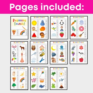Beginning Sound Worksheet. Letter Sounds. Learning to Read. Preschool ...
