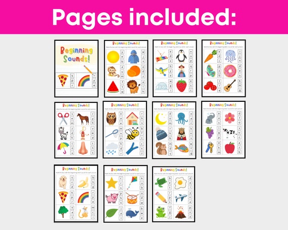 Hoja De Trabajo Sobre El Sonido Inicial Las Mejores 230 Ideas De