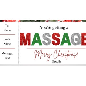 Massage Gift Certificate. Massage Gift Card. Massage Gift. Massage ...