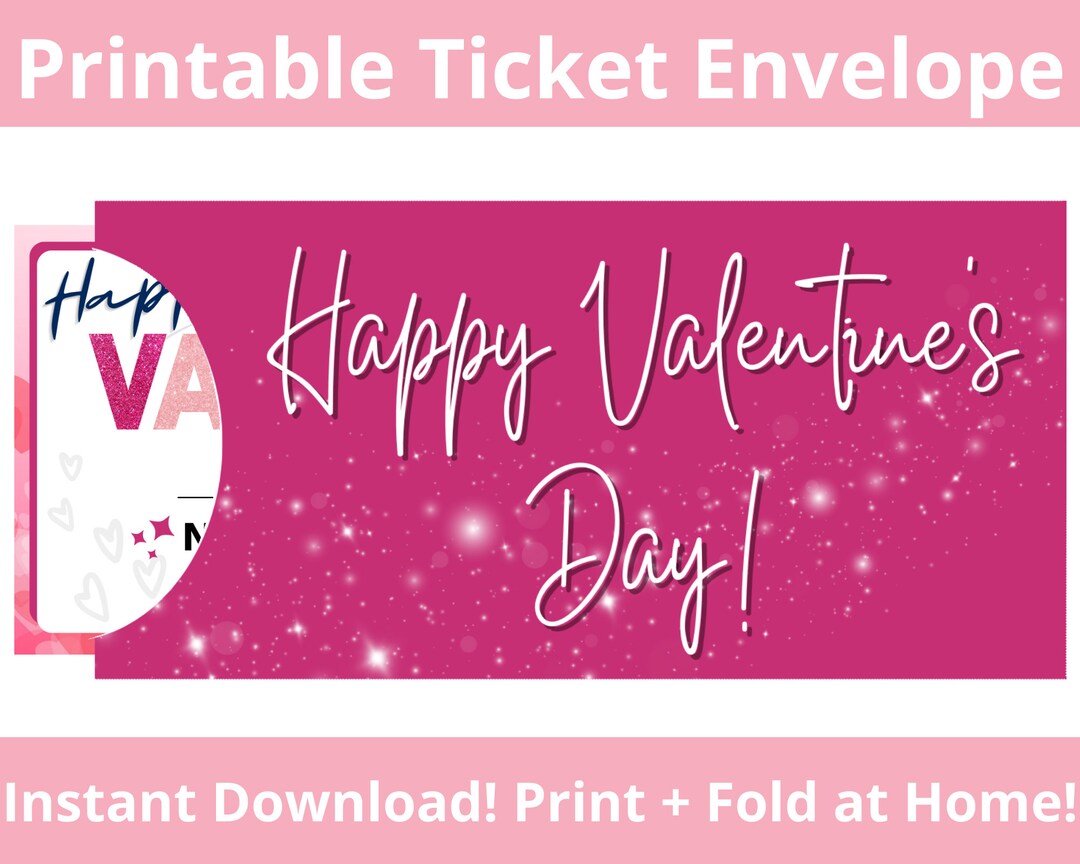 Ticket Envelope. Printable Envelope Template. Boarding Pass Envelope ...