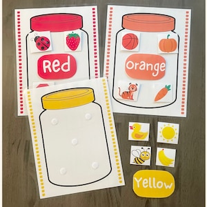 Color Matching Printable. Color Sorting Activities. Toddler Worksheets ...