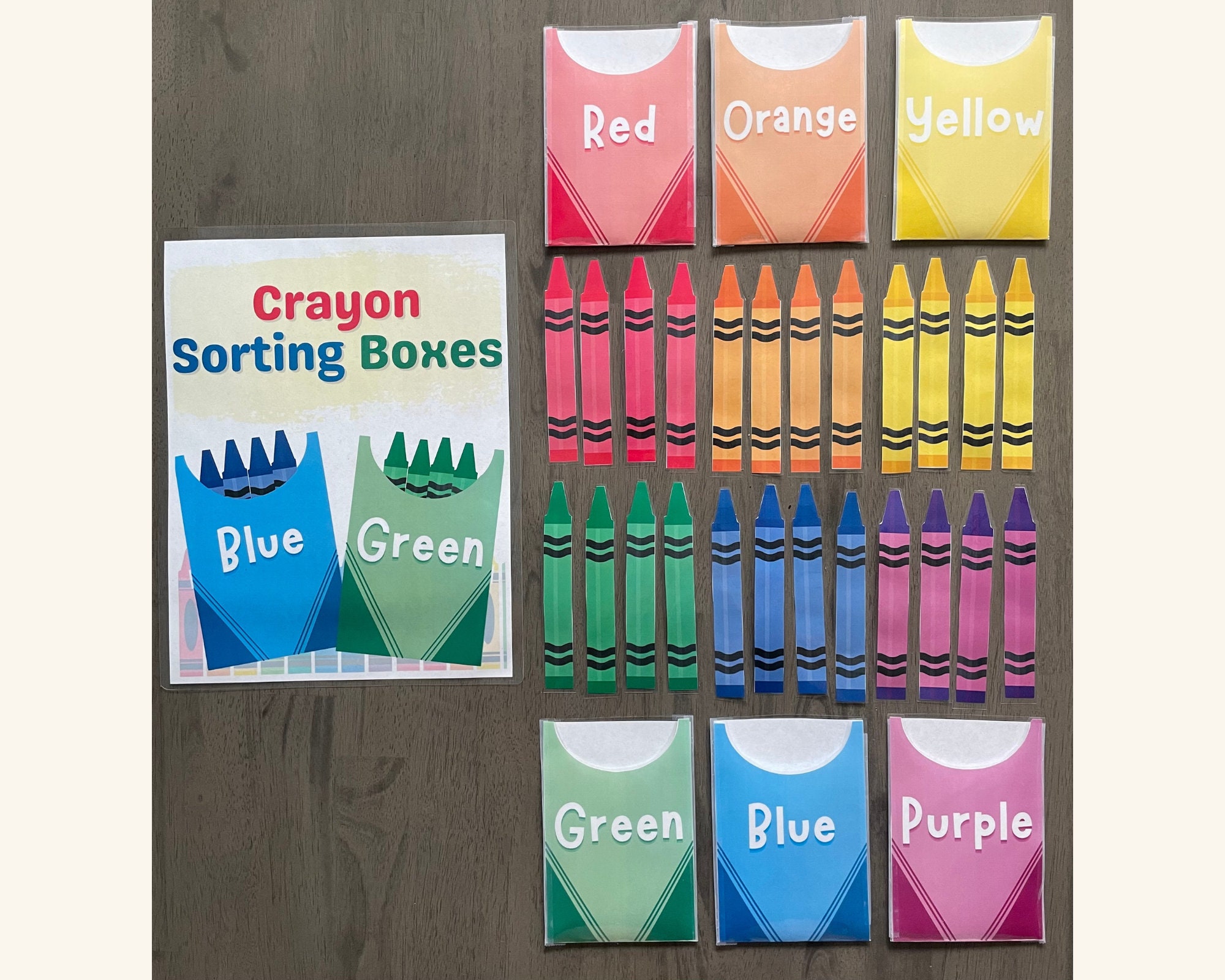 Color Sorting Printable, Color Matching Activity for Toddlers ...