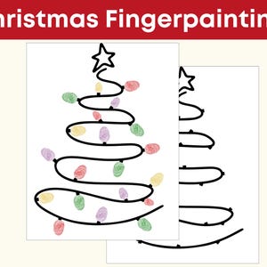 Christmas Tree Fingerprint Craft. Christmas Tree Painting. Christmas ...