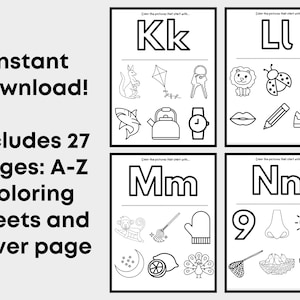 Letter Coloring Pages. Alphabet Coloring Pages. Beginning Sound ...