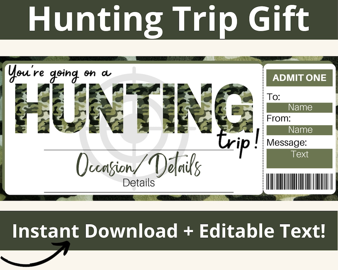 Hunting Gift Card. Hunting Gifts for Him. Hunting Gifts Personalized ...